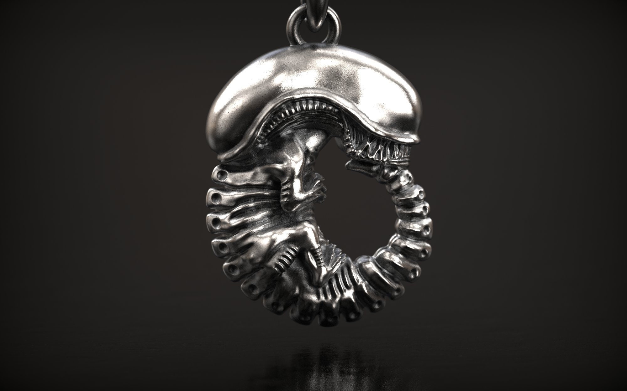 H.R. Giger Inspired, Alien Embryo Pendant, Chestburster, Prometheus ...