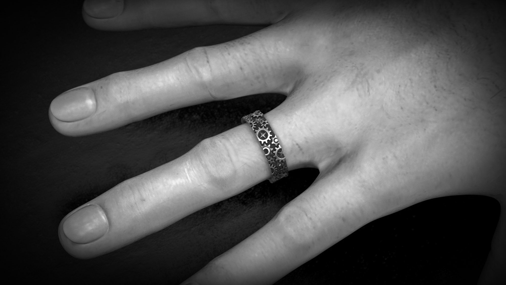 Clockwork Ring, Mechanical Steampunk Ring, Gear Ring, Timetraveller ...