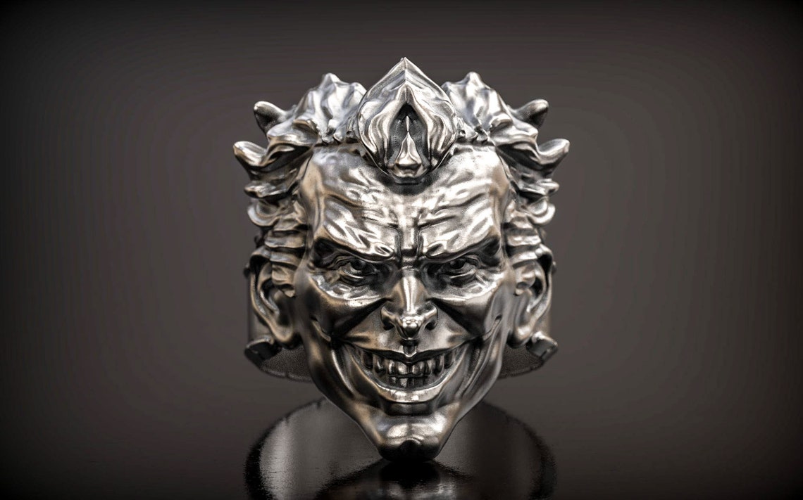 Crazy Joker Ring Movie Ring Joker Art Movie Jewelry Man - Etsy