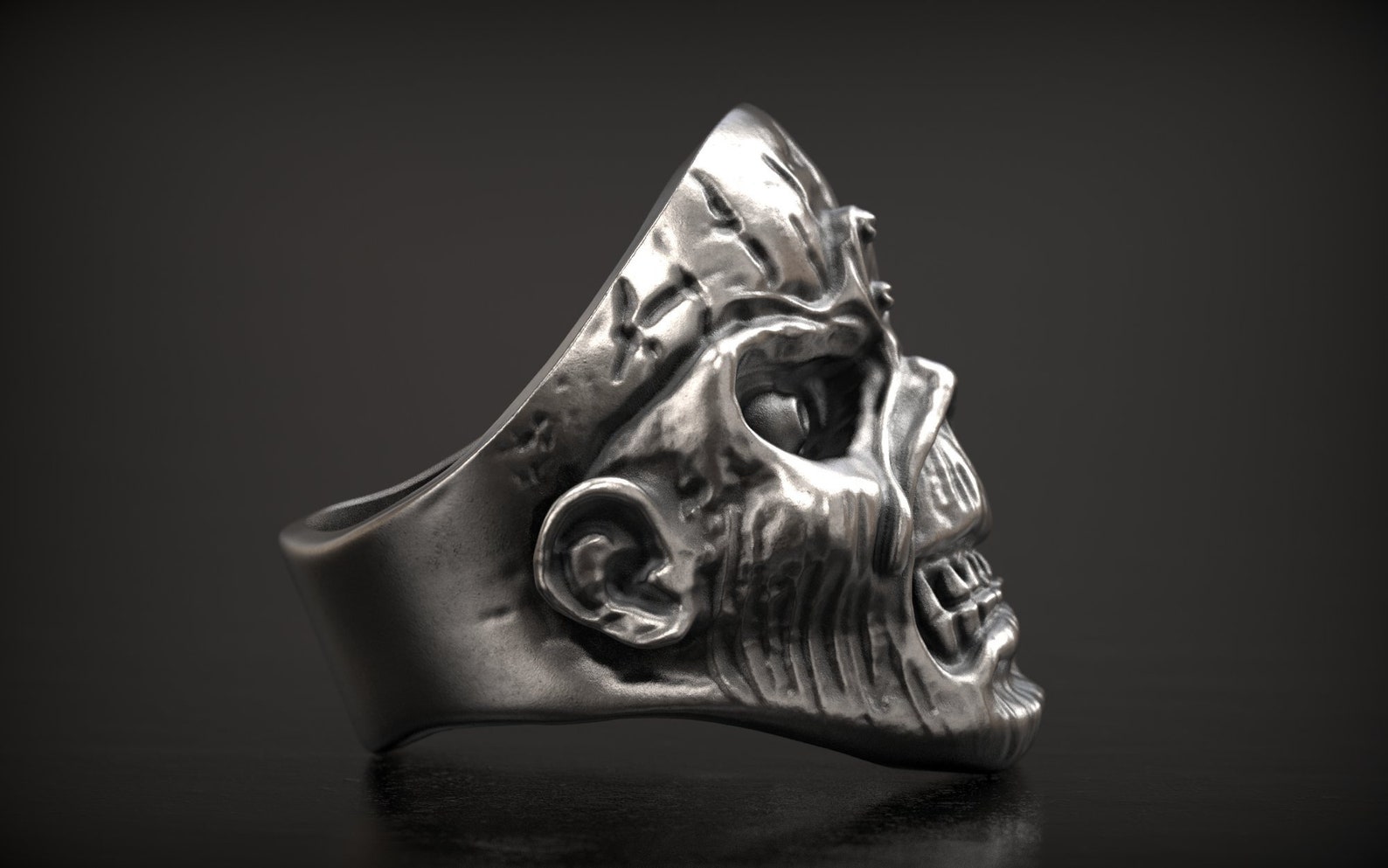 Iron Maiden Eddie Ring, Skull Ring, Biker Ring, Man Ring, Unique Punk ...