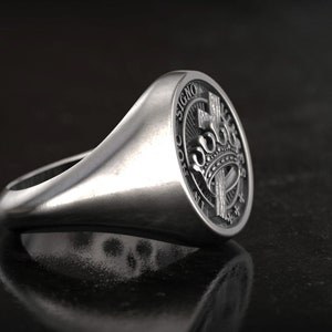 Crusader Templar Signet Ring, in Hoc Signo Vinces Ring, Seal of Knights ...