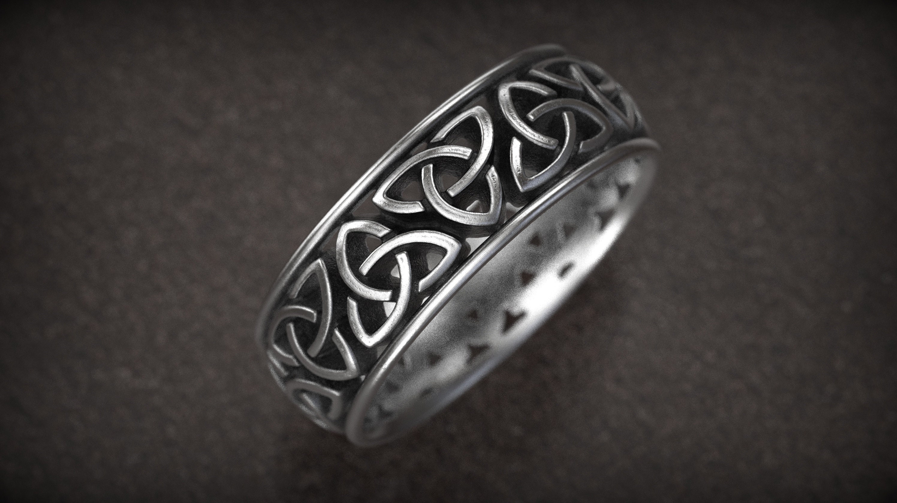 Celtic Pattern Ring Unique Wedding Ring Celtic Ring Viking | Etsy
