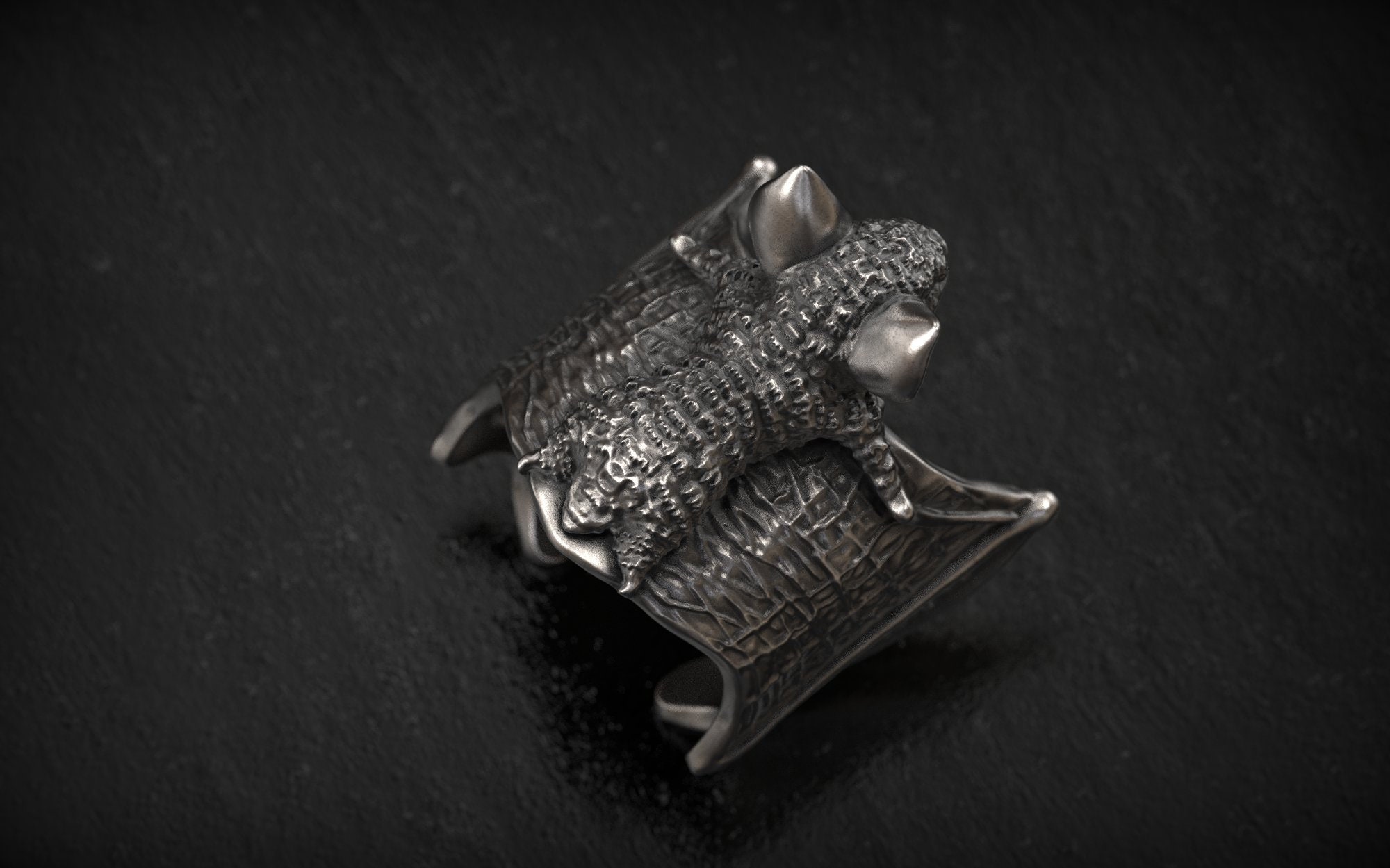 Adjustable Bat Ring, Bat Jewelry, Bat Lover Gift, Silver Bat Ring ...