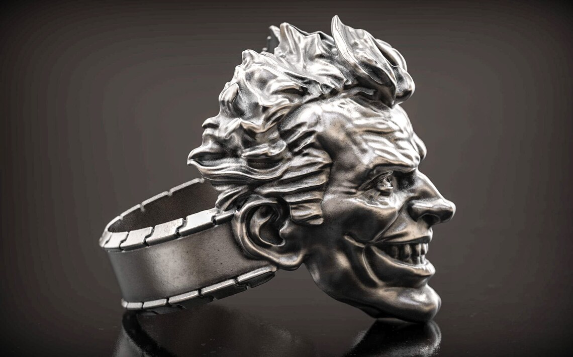 Crazy Joker Ring Movie Ring Joker Art Movie Jewelry Man - Etsy