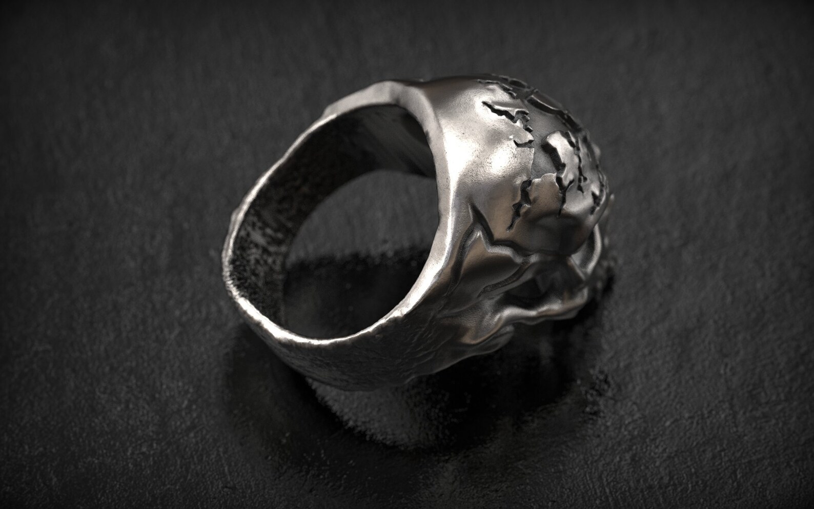 Skull Ring With Custom Logo Customized Ring Skull Ring - Etsy