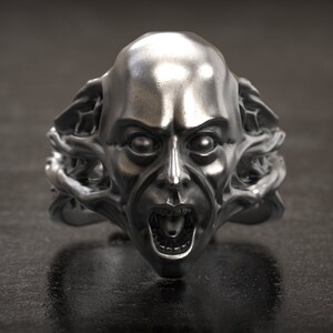 Screaming Face Ring, Face Ring, Scream Ring, Biker Ring, Human Face ...