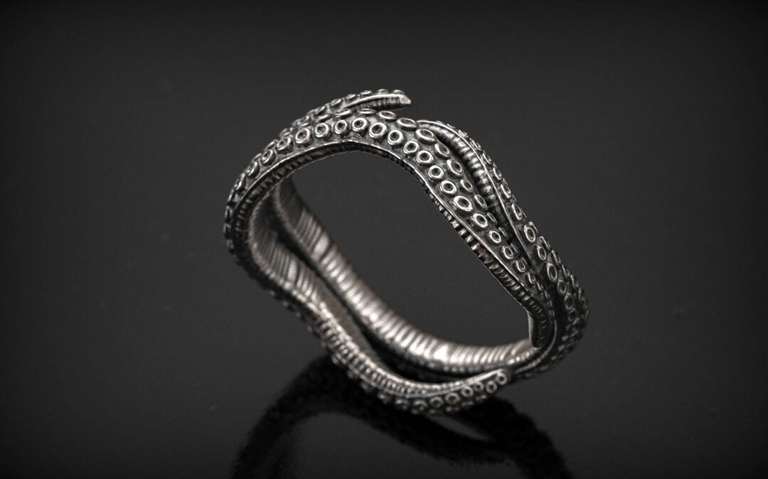 Octopus Tentacle Ring, Octopus Jewelry, Octopus Lover Gift, Silver ...