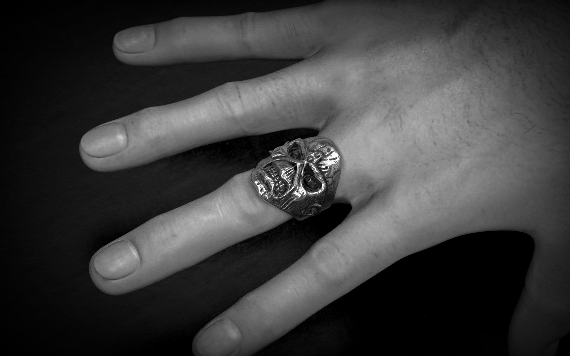 Iron Maiden Eddie Ring, Skull Ring, Biker Ring, Man Ring, Unique Punk ...