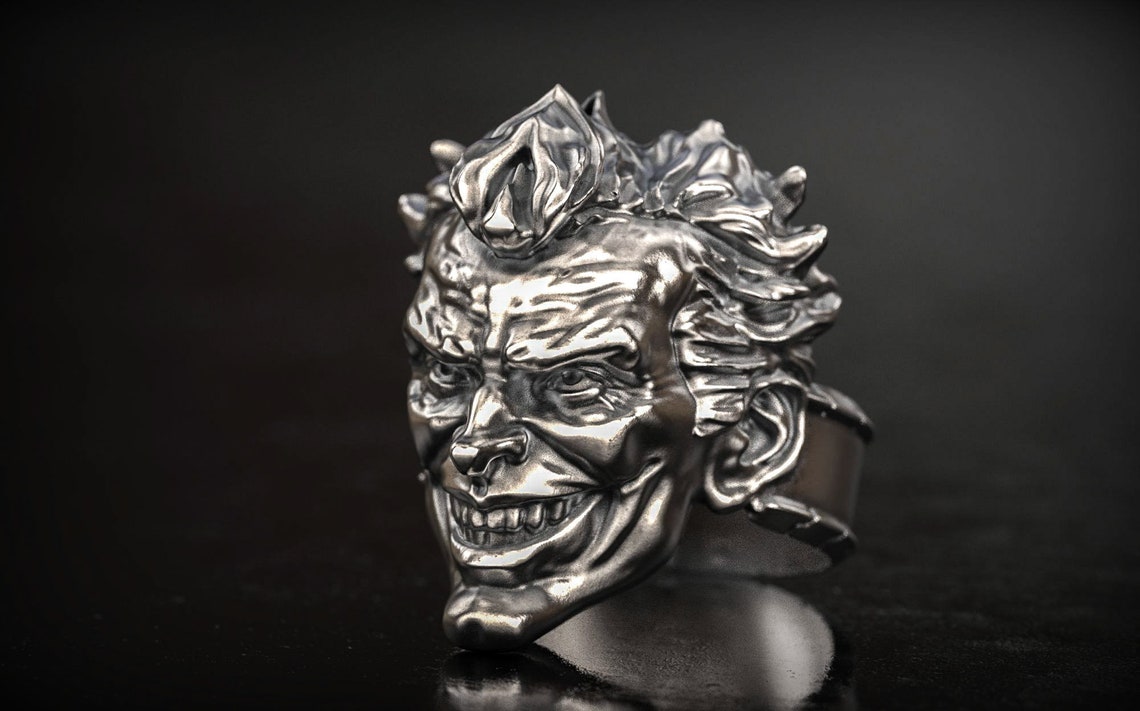 Crazy Joker Ring Movie Ring Joker Art Movie Jewelry Man - Etsy