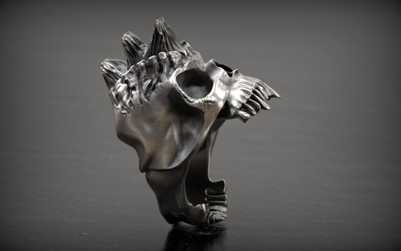 Punk Skull Ring, Skull Ring, Biker Ring, Man Ring, Mans Gift, Punk Ring ...