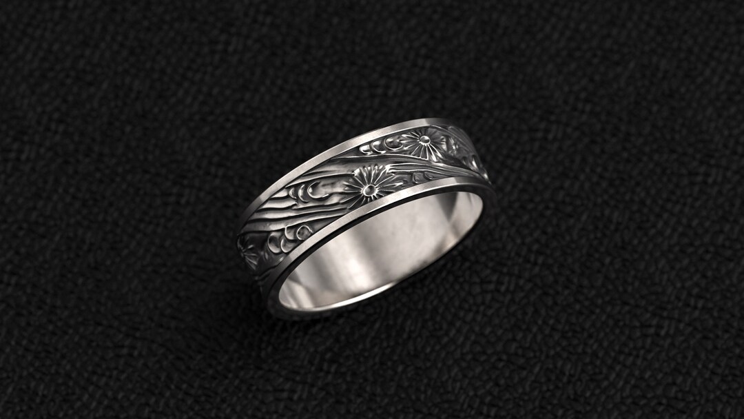 Japanese Ornament Wedding Ring, Traditional Japanese Ring, Traditional ...
