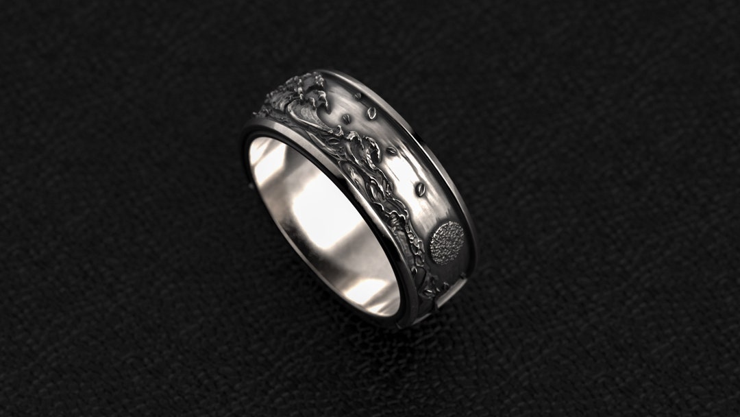 Japanese Wave Ring, Traditional Japanese Ring, Traditional Ornamental ...
