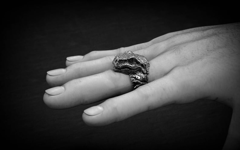 T-rex Ring Dinosaurs Ring Jurassic Park Ring Biker Ring | Etsy