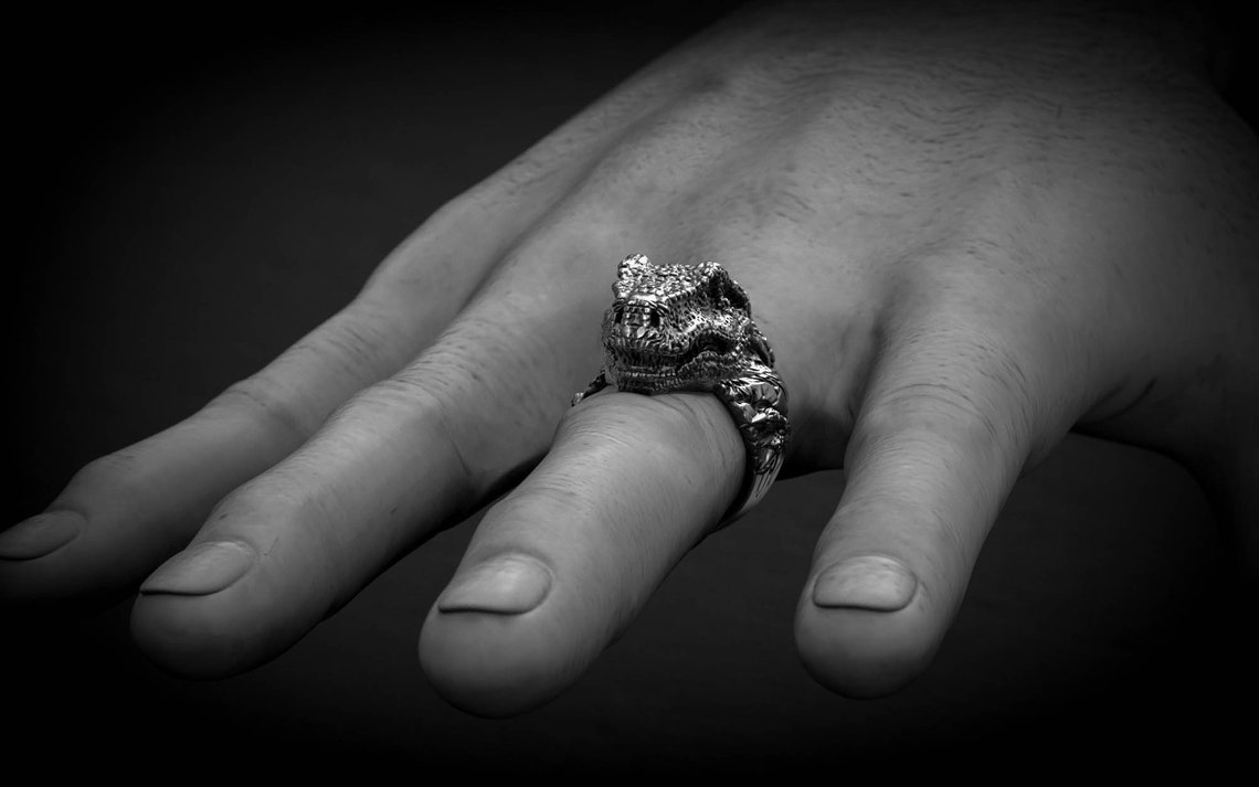 T-Rex ring Dinosaurs Ring Jurassic Park Ring Biker Ring | Etsy