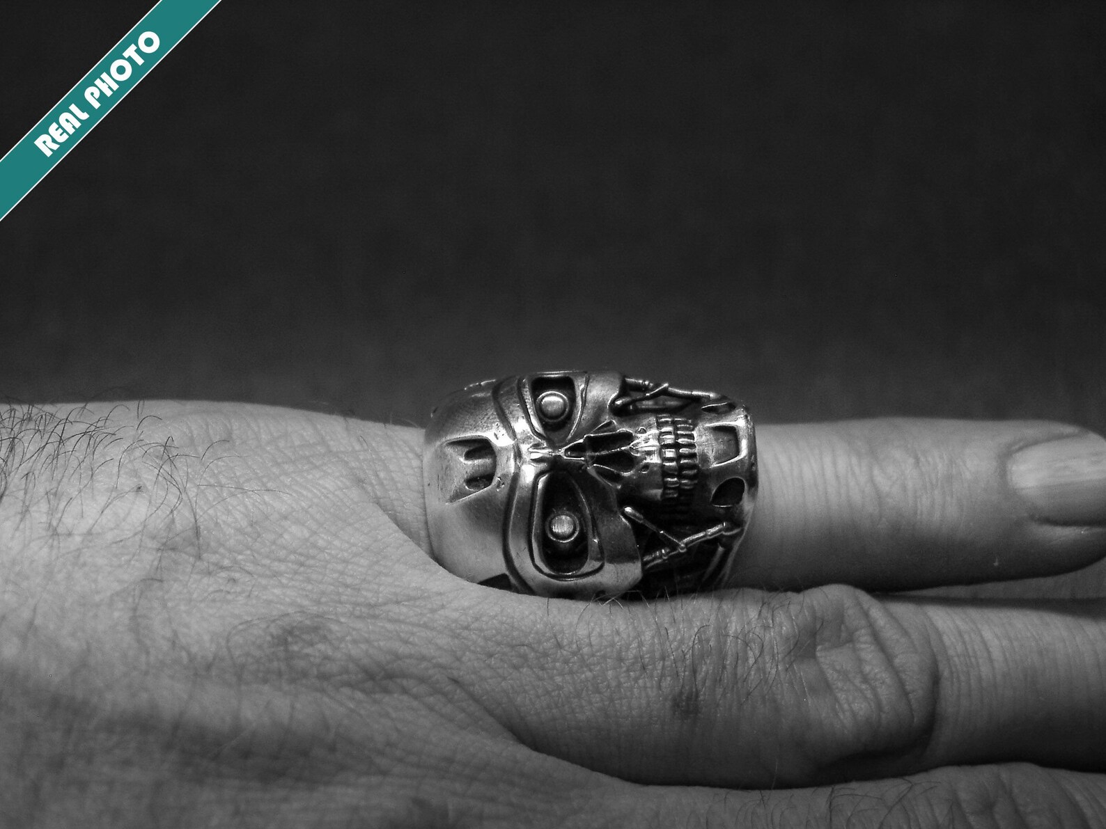 Terminator Ring , T-800 , Endoskeleton , 3D Print , Oxidized ...