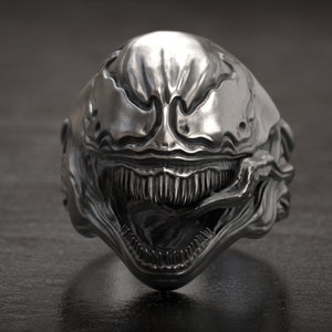 Venom Ring, Marvel, Movie Ring, Superhero Ring, Horror Jewelry, Gift ...