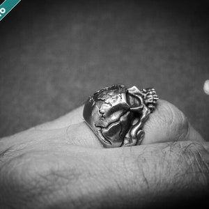 Skull Ring With Custom Logo , Customized Ring , Skull Ring , Man Ring ...