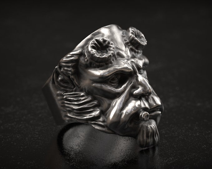 Hellboy Ring, Comic Ring, Superhero Jewelry, Biker Ring, Man Ring ...