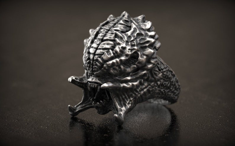 Predator Ring Alien 925 Sterling Silver 3D Print 3d - Etsy