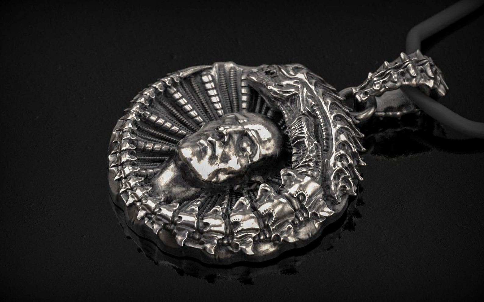H.R. Giger Inspired Alien Prometheus Pendant Alien Covenant - Etsy
