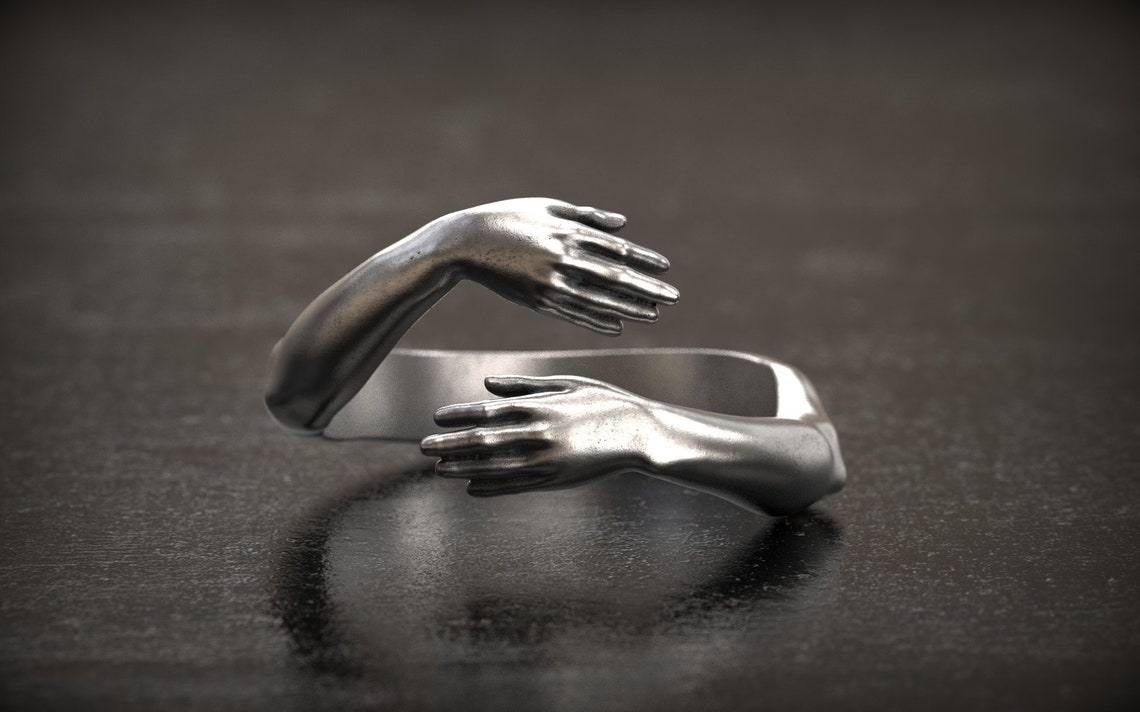 Love Hug Ring Hug Hand Ring Adjustable Hug Ring 925 | Etsy