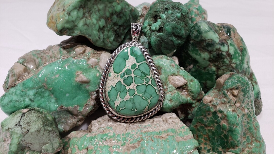 Handmade Lucin Utah Variscite Statement Pendanthandmade Jewelryunique ...