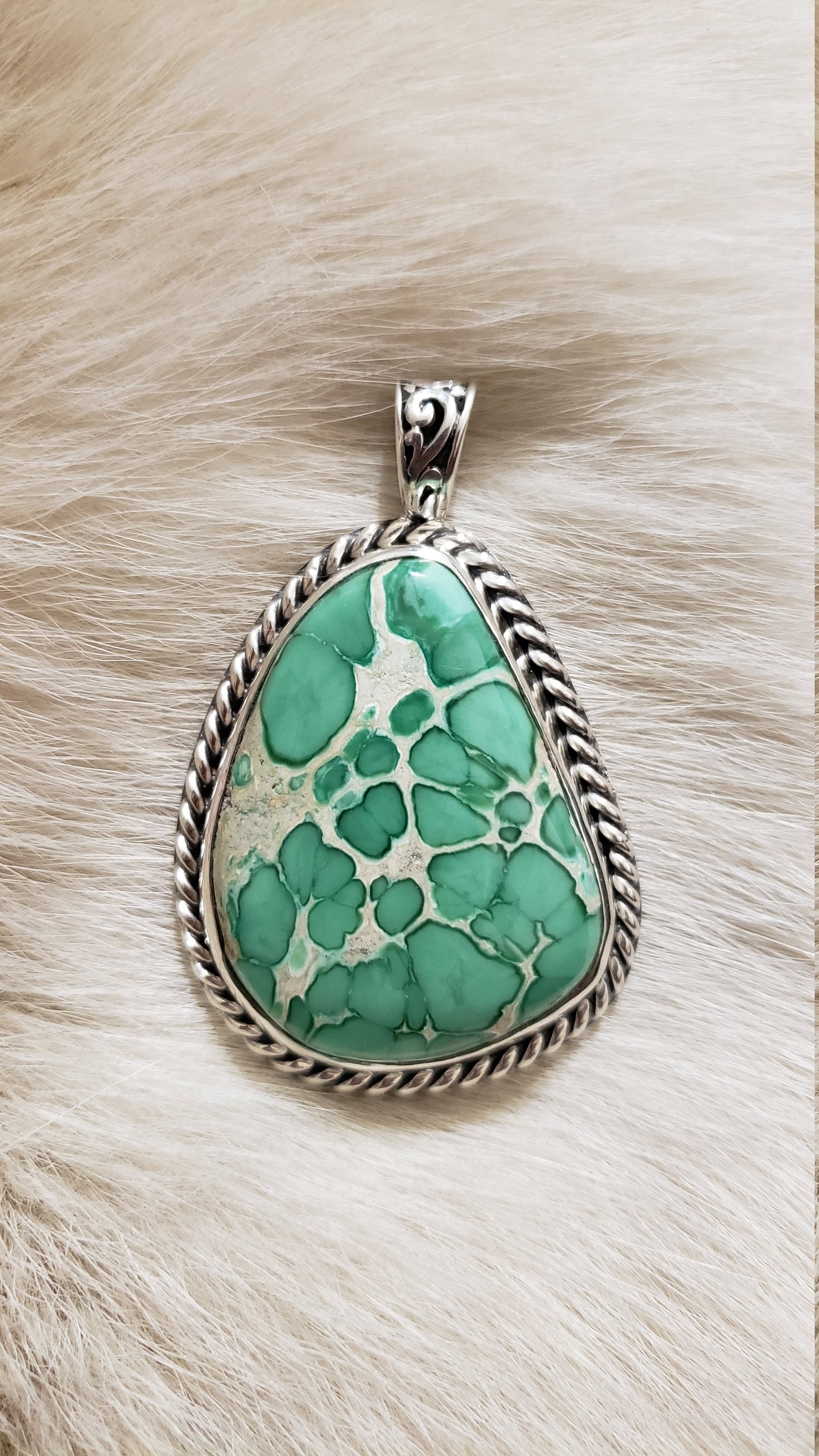 Handmade Lucin Utah Variscite Statement Pendant - Etsy