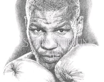 Mike Tyson PNG Digital Drawing - Etsy