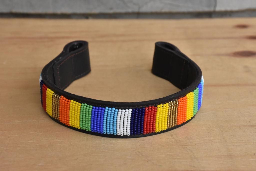 ON SALE Beaded Leather Browband For Horse African Black | Etsy