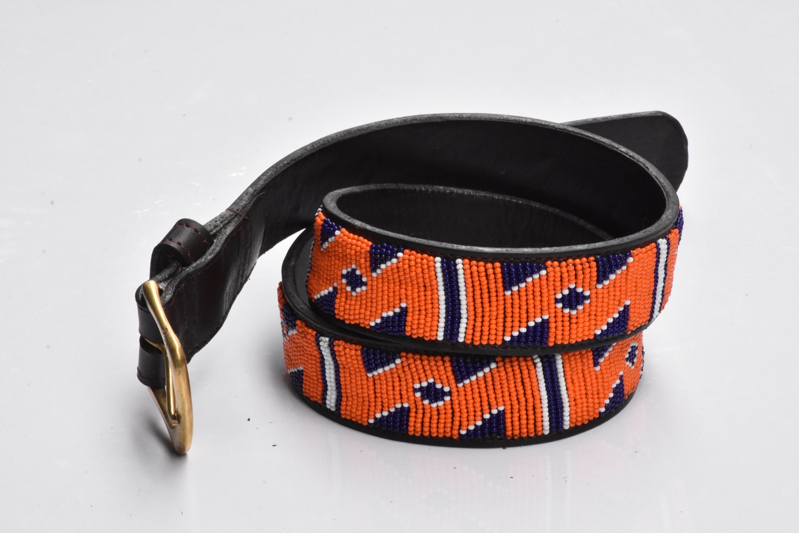Leather Belt Beaded Belt Handmade Belt Maasai Beaded - Etsy