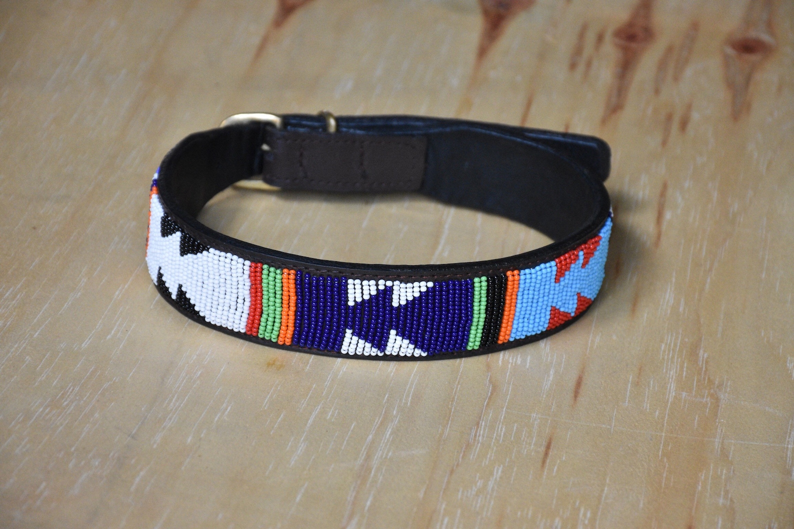Leather Dog Collar African Beaded Dog Collar Personalized - Etsy UK