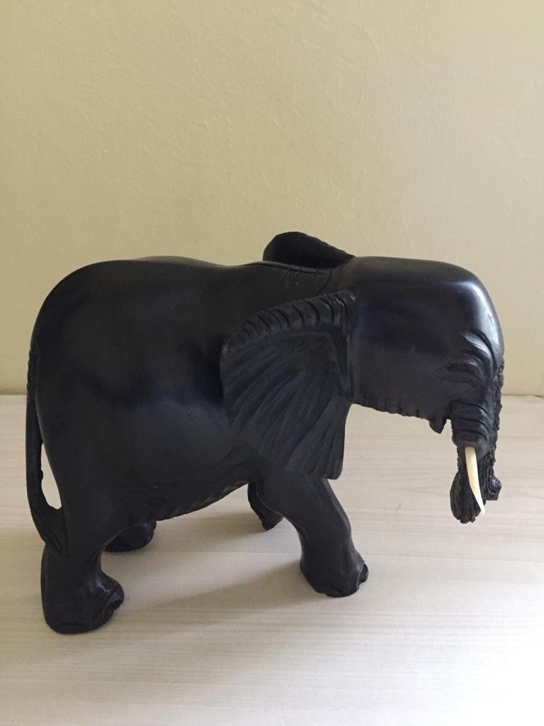 ON SALE Elephant Wood Carving African Elephant Statue Hand - Etsy