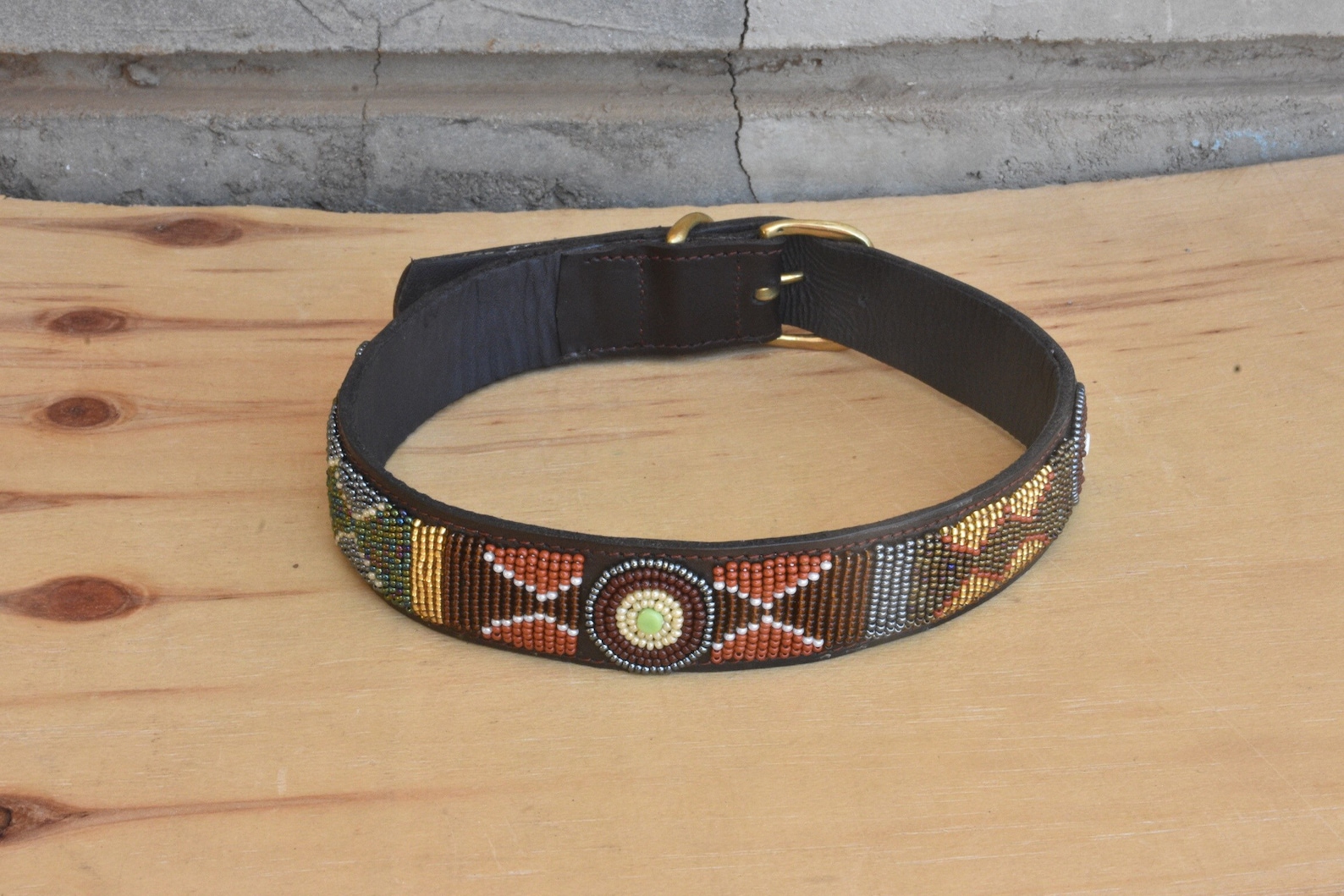 African Beaded Leather Dog Collar Maasai Handmade Dog Collar - Etsy