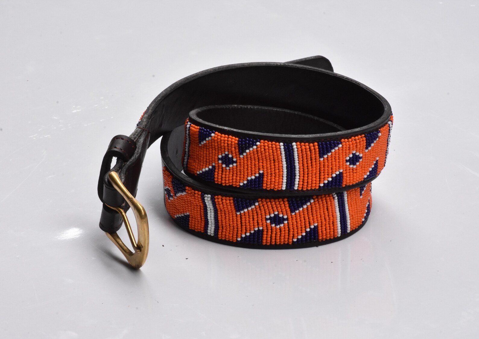 Leather Belt Beaded Belt Handmade Belt Maasai Beaded - Etsy