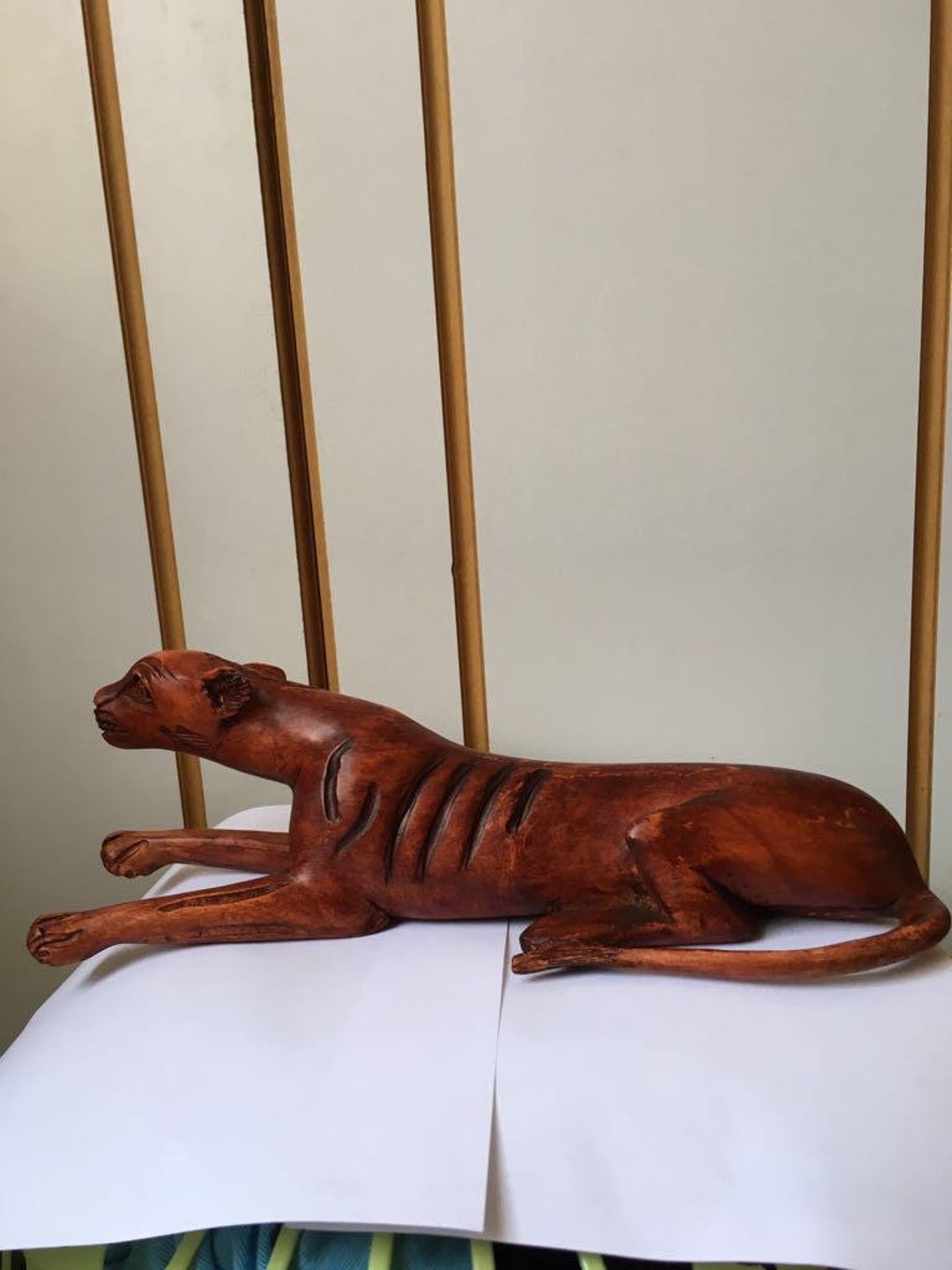 ON SALE African Wooden Lioness Carving| Handcrafted Lioness Carving ...