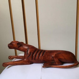 ON SALE African Wooden Lioness Carving Handcrafted Lioness Carving ...