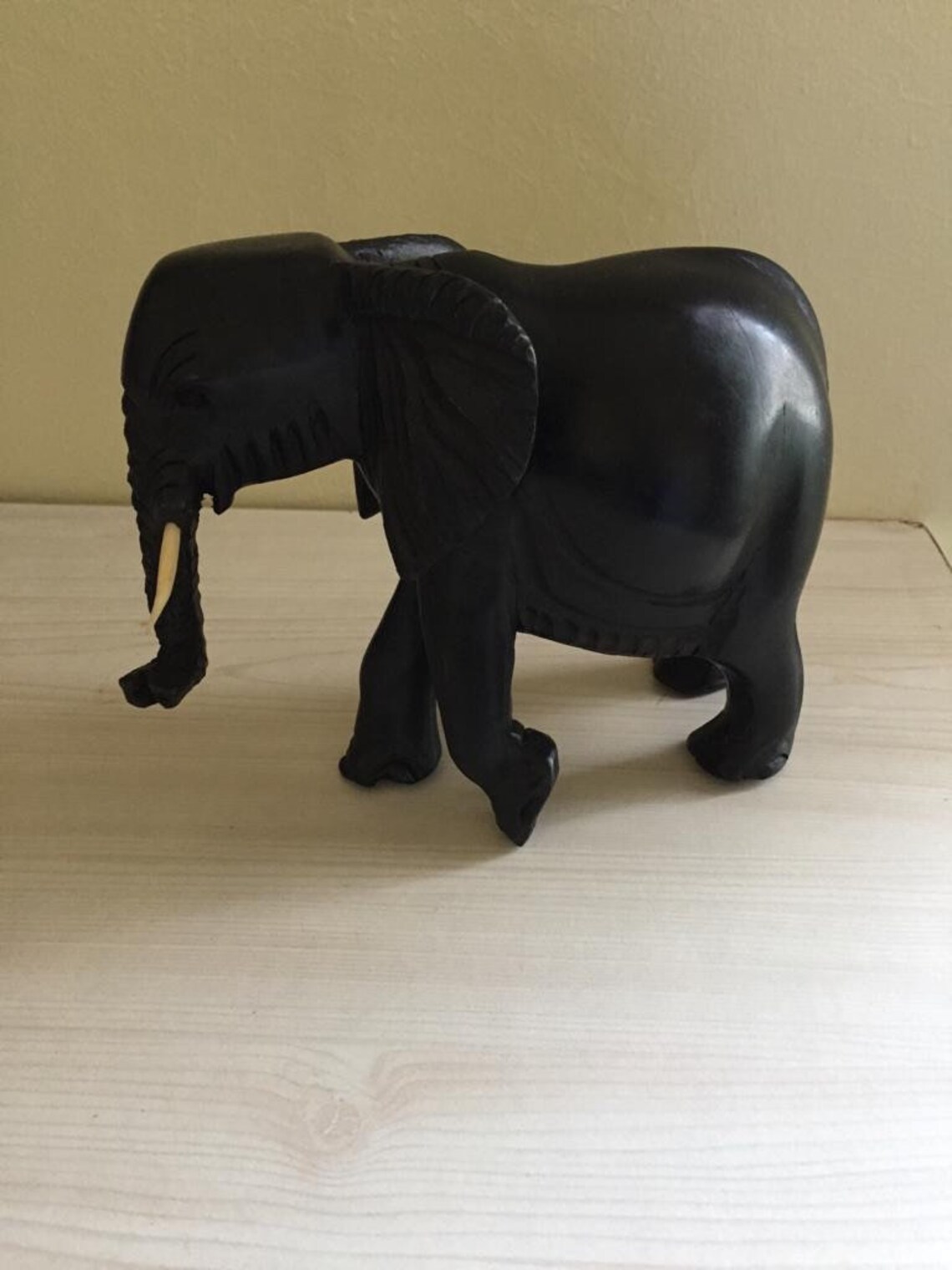 ON SALE Elephant Wood Carving African Elephant Statue Hand - Etsy