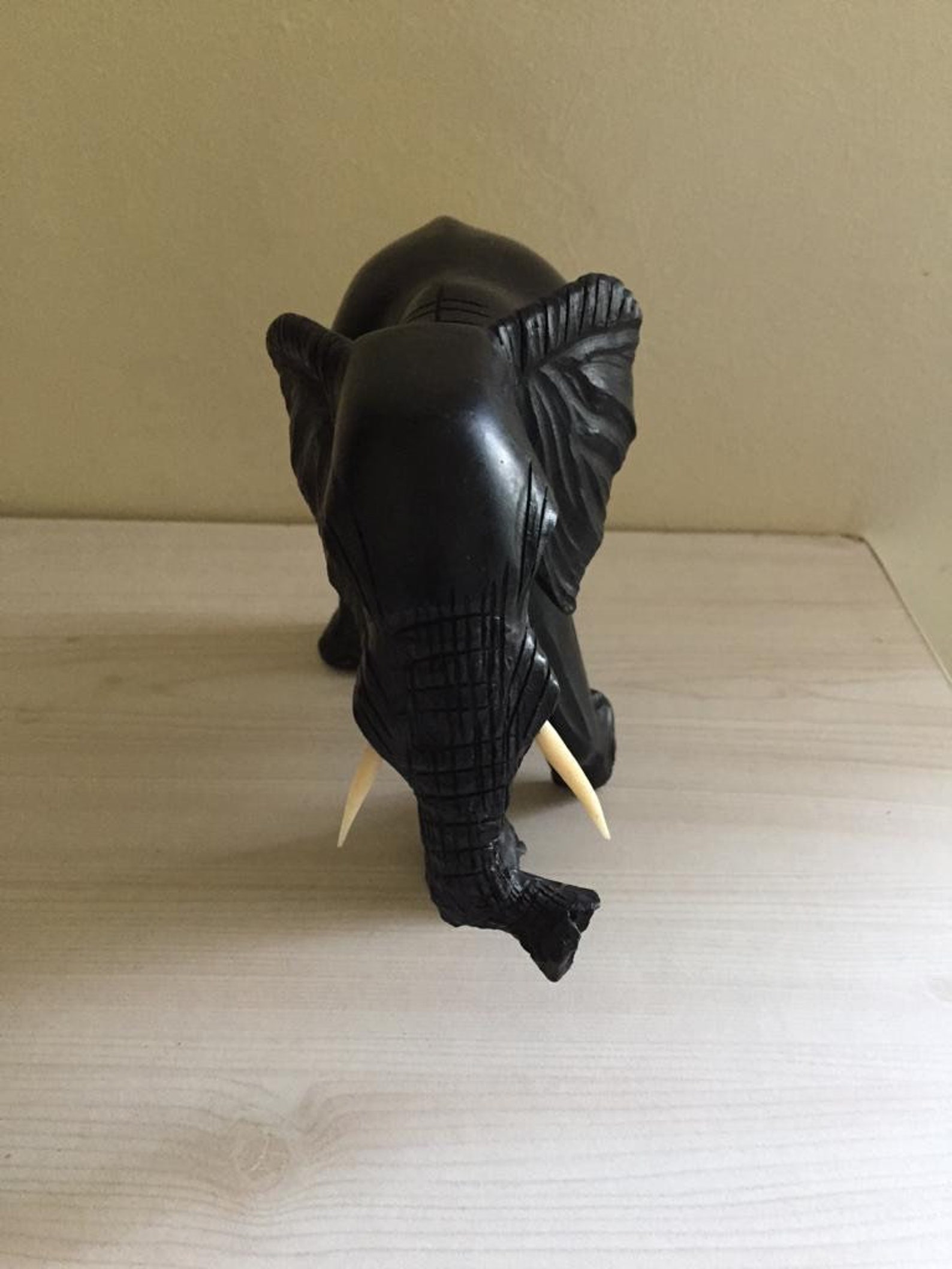 ON SALE Elephant Wood Carving African Elephant Statue Hand - Etsy