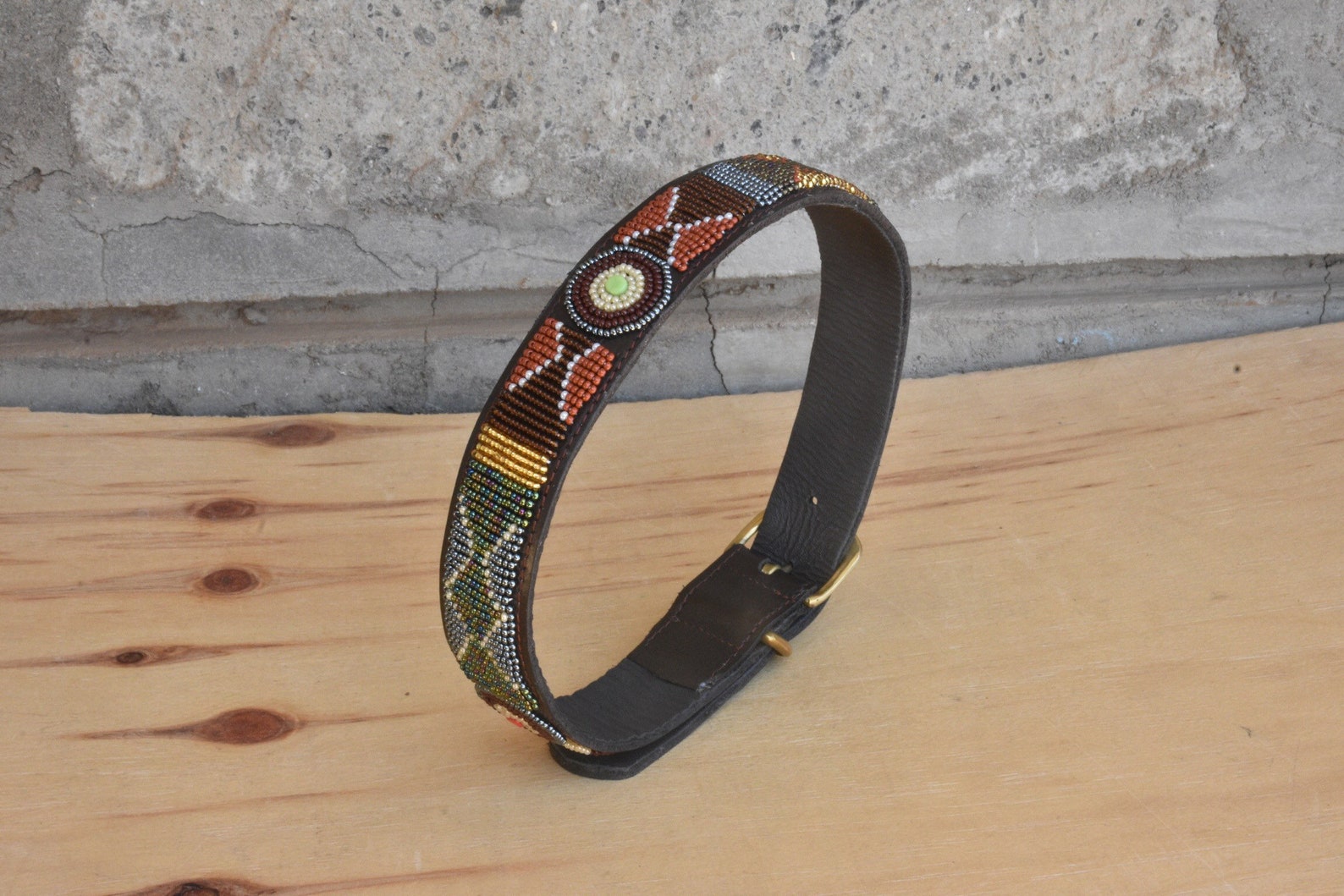 African Beaded Leather Dog Collar Maasai Handmade Dog Collar | Etsy