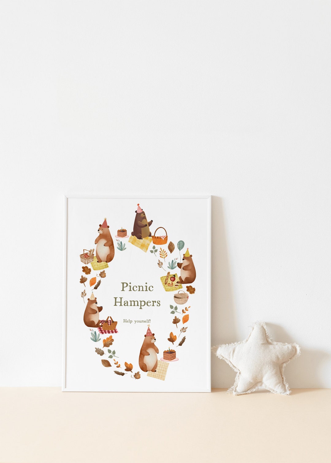 Editable Teddy Bears Picnic Food Sign, Bears Picnic Food Sign, Brown ...