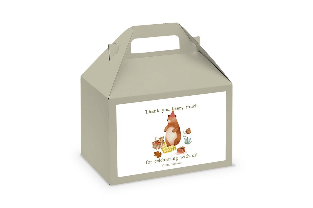 Editable Teddy Bears Picnic Party Gable Box Template, Bear Printable ...
