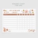 Boho Reward Chart, Printable Sticker Chart for Kids, Boho, Bunnies ...