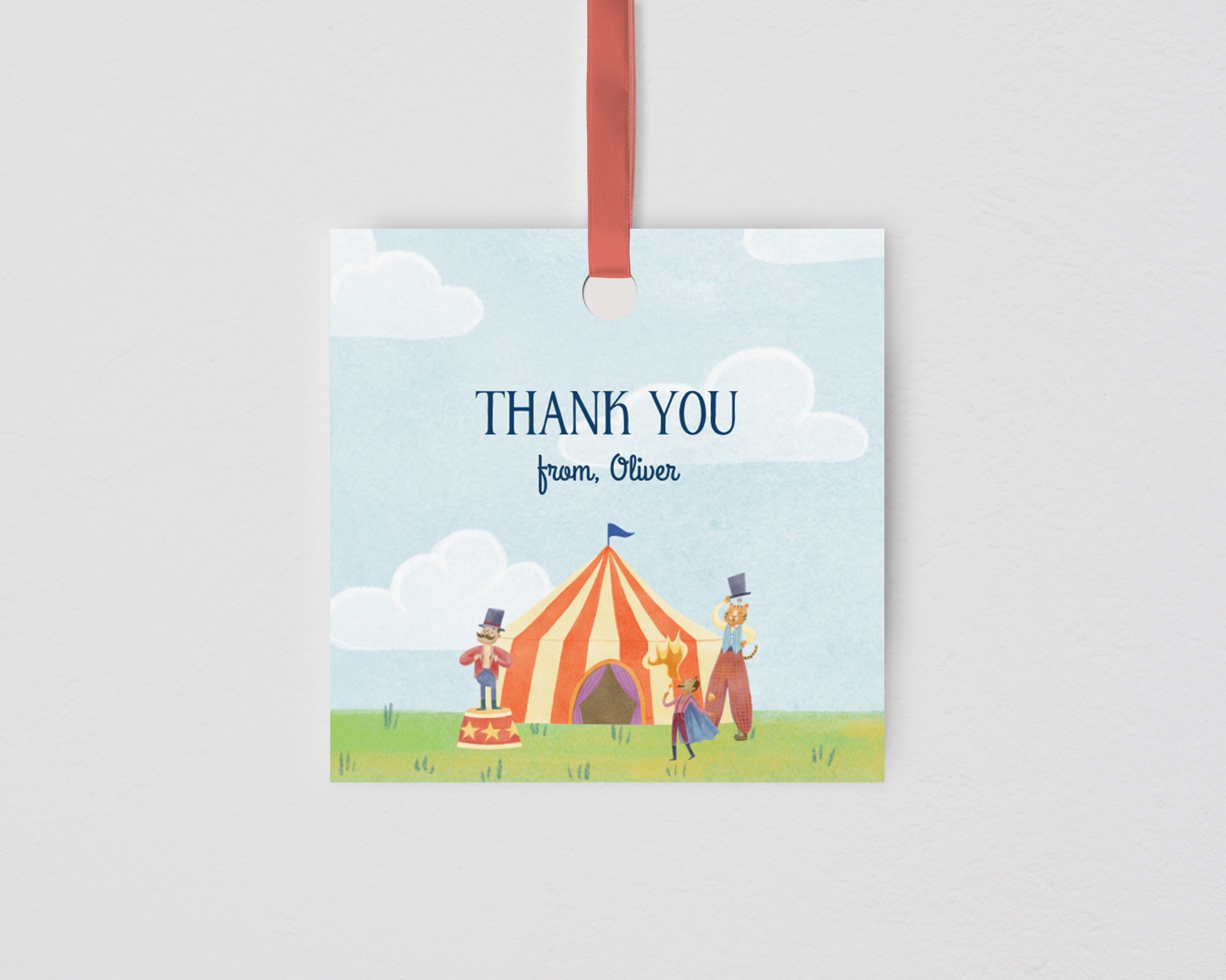 Editable Circus Gift Tag, Circus Birthday Gift Tag Template, Carnival ...
