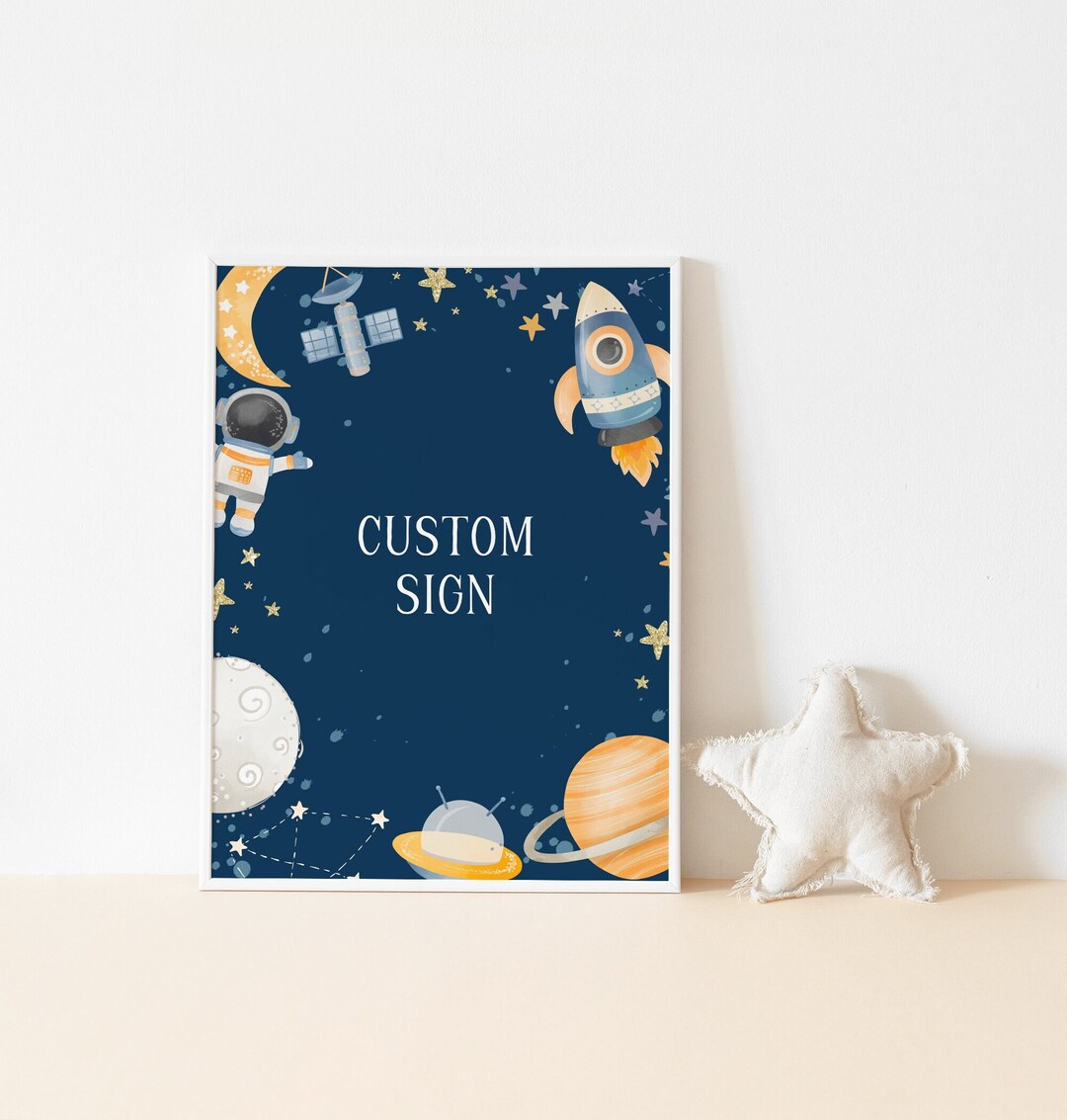Editable Custom Sign Party Sign Outer Space Birthday Sign - Etsy