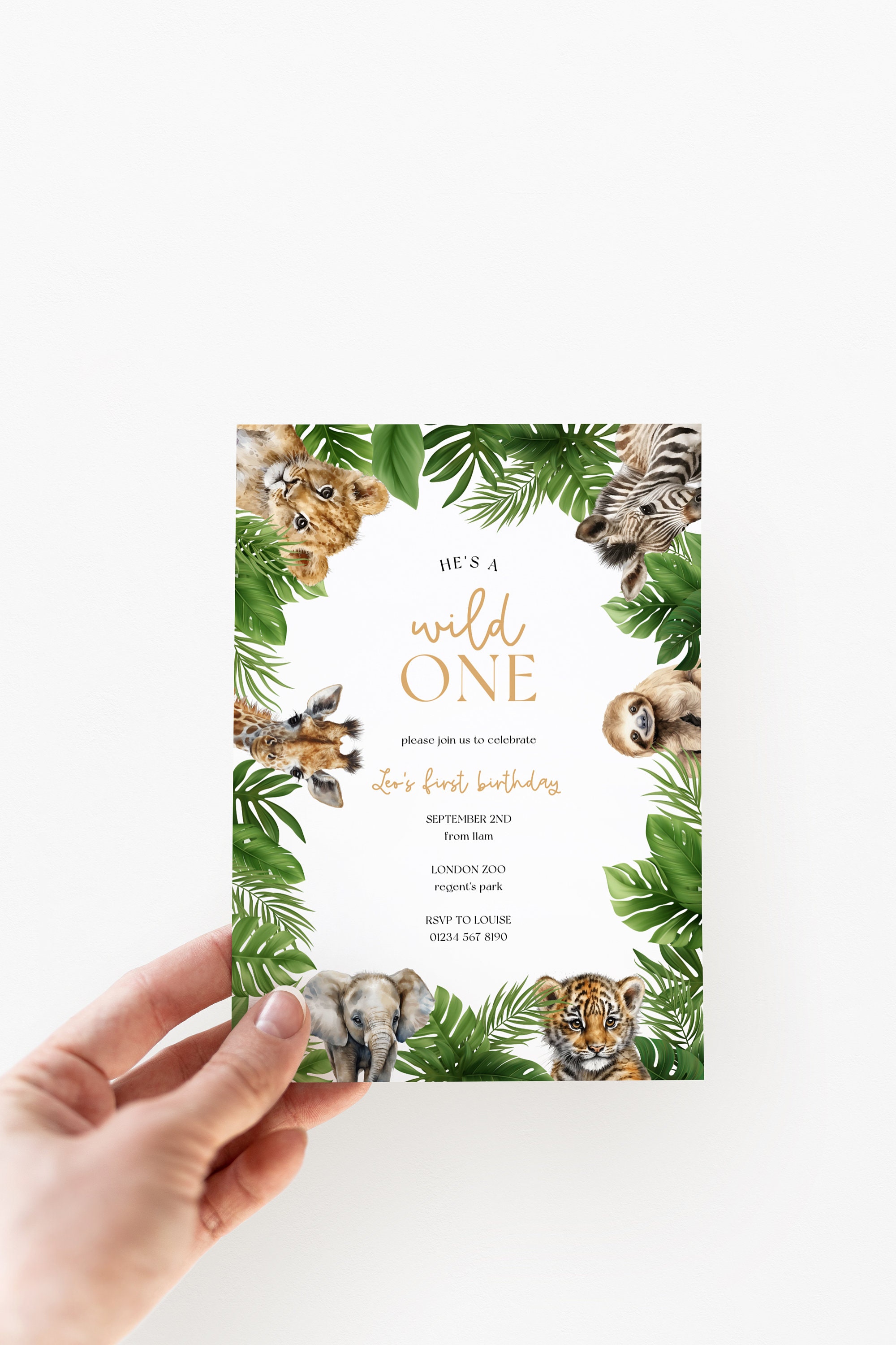Wild One Birthday Invitation, Wild One Invitation, Safari Wild One ...