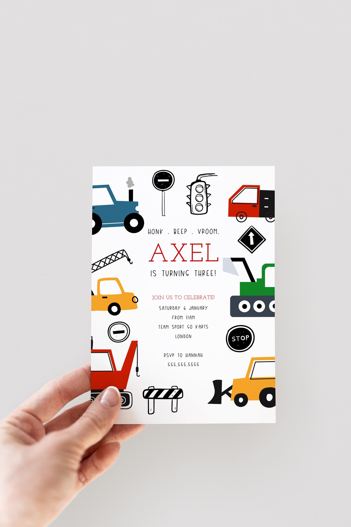 Editable Transportation Birthday Invitation Template, Transportation ...