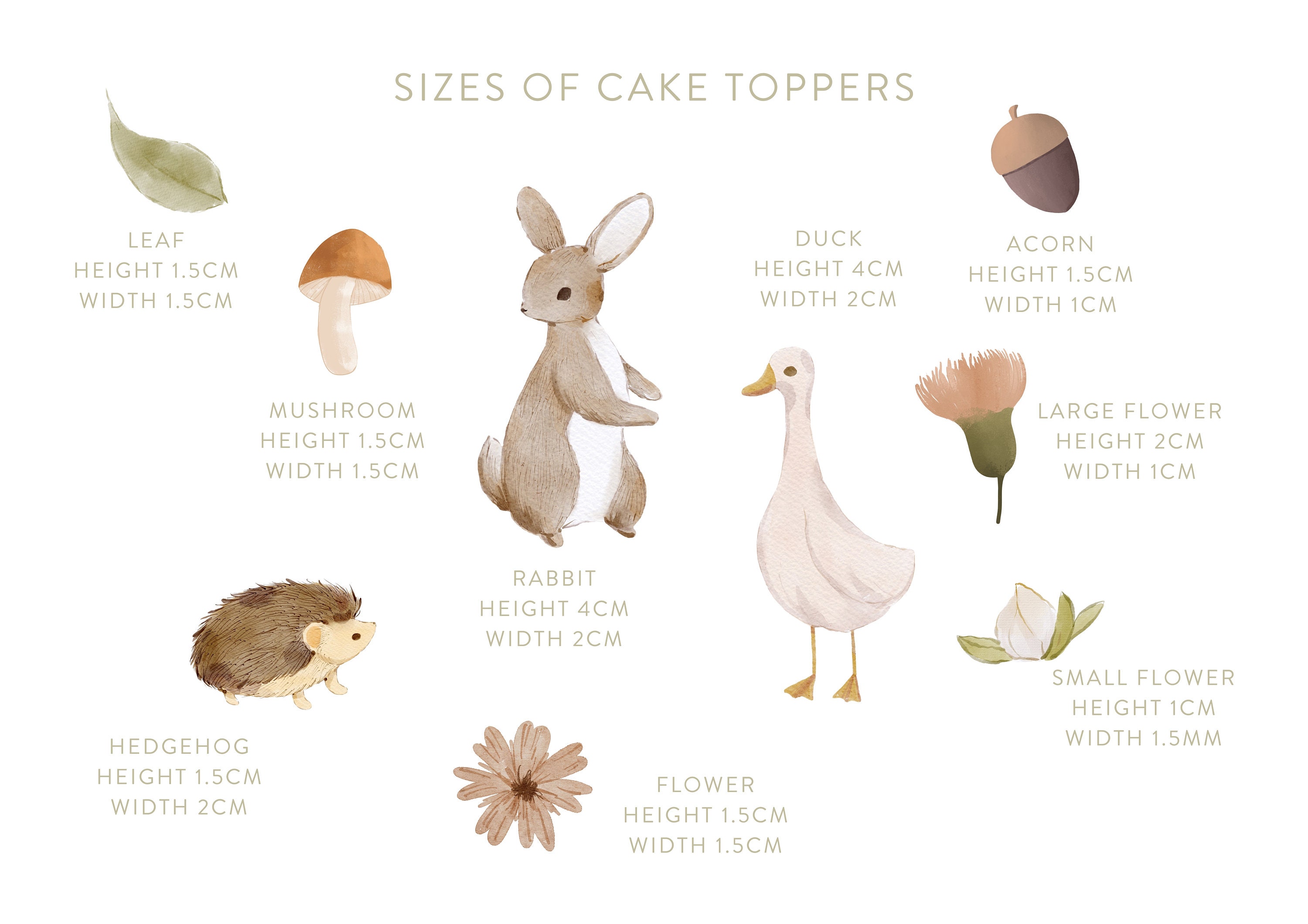Printable Woodland Rabbit Cake Topper, Forest Animals Party, Cake Decor ...