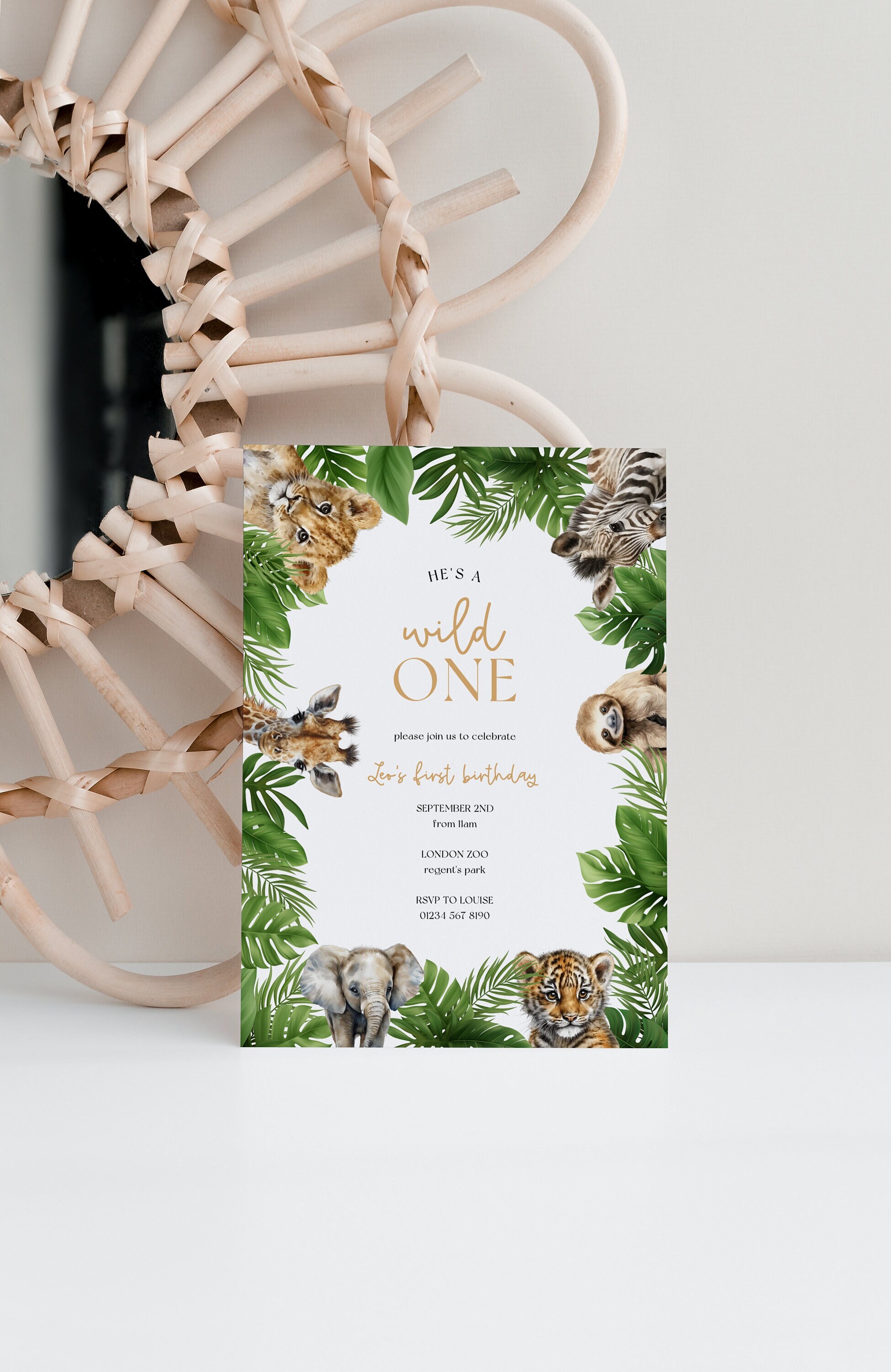 Wild One Birthday Invitation, Wild One Invitation, Safari Wild One ...