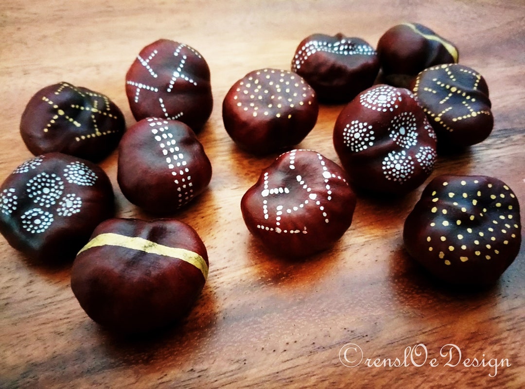 Chestnut Art in a Set of 6 for Decoration and as a Gift Home Wedding ...