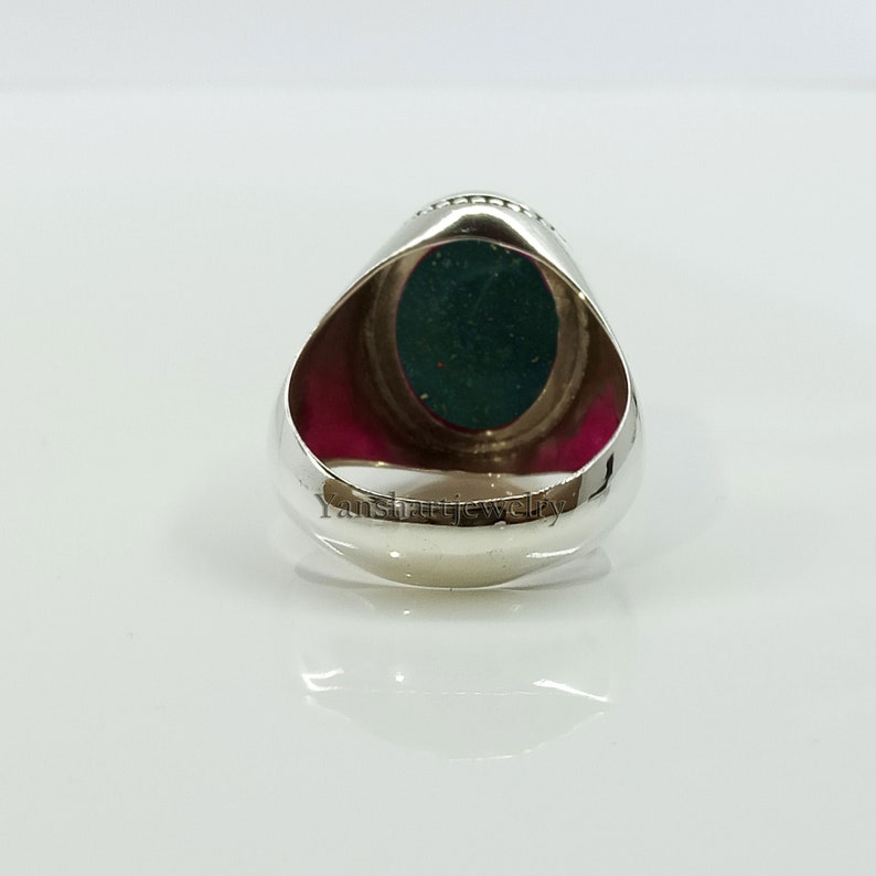 Bloodstone Ring Men Bloodstone Ring 925 Sterling Silver - Etsy